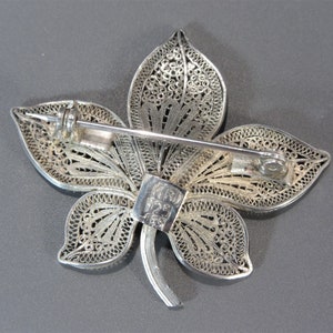 Vintage Peru Sterling Filigree Brooch - Etsy