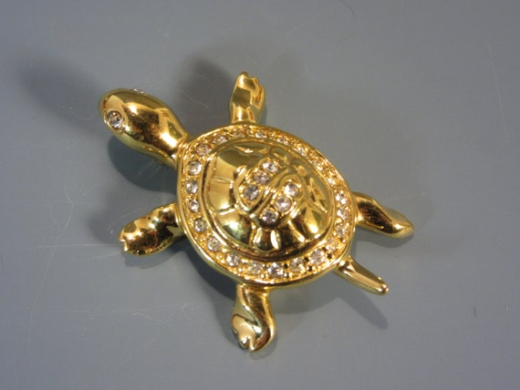 Swarovski turtle brooch - Gem