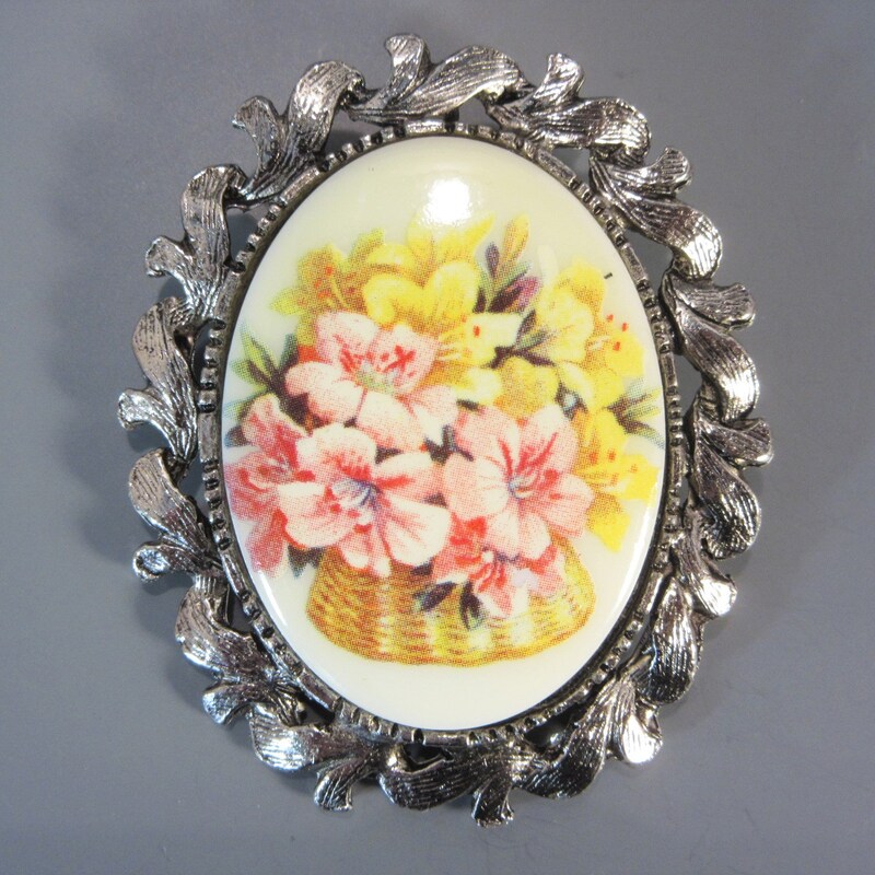Flower Cameo Brooch - Etsy