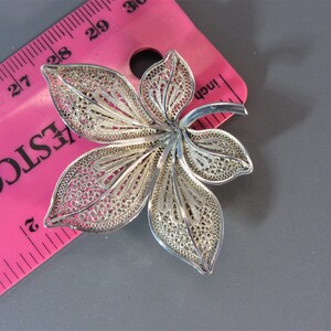Vintage Peru Sterling Filigree Brooch - Etsy
