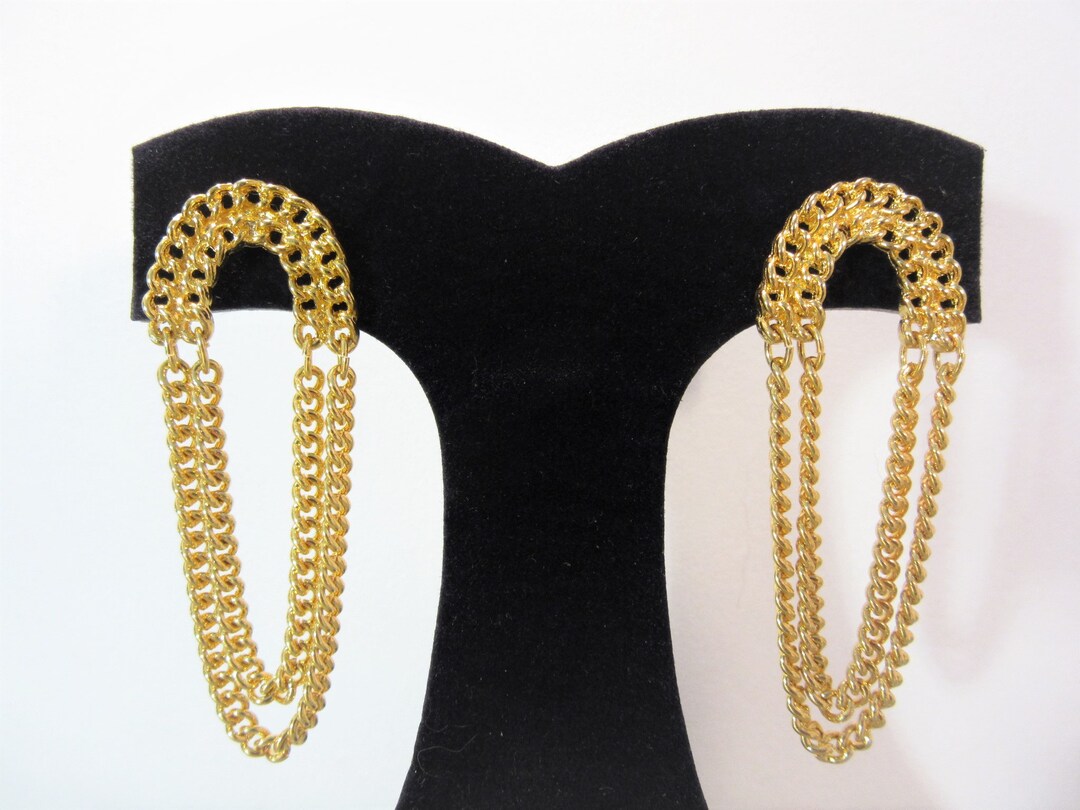 Vintage Avon Dangle Chain Earrings, Post Pierced - Etsy