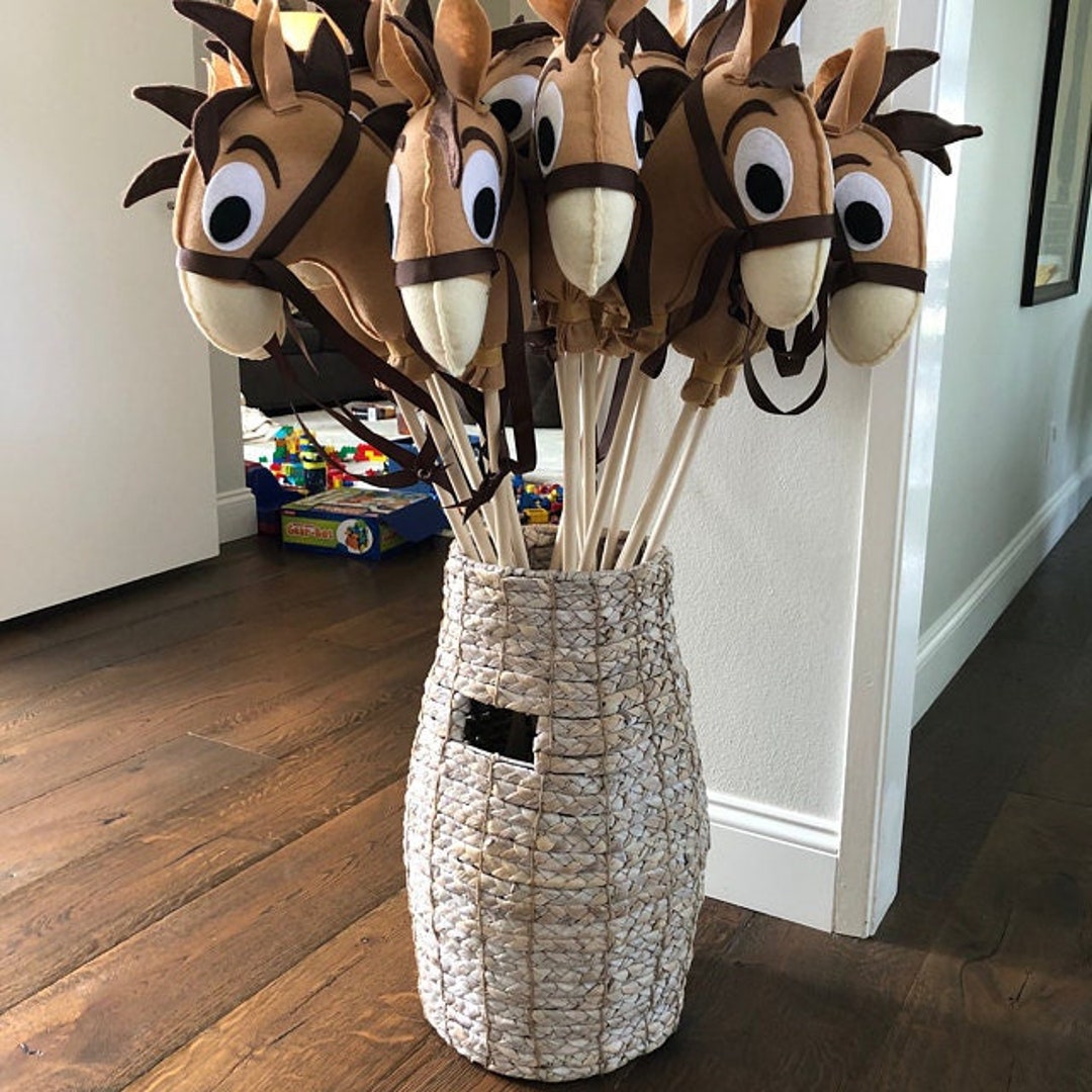Toy Story Bullseye Inspired Stick Horse Heads, Woody's Roundup Party ...