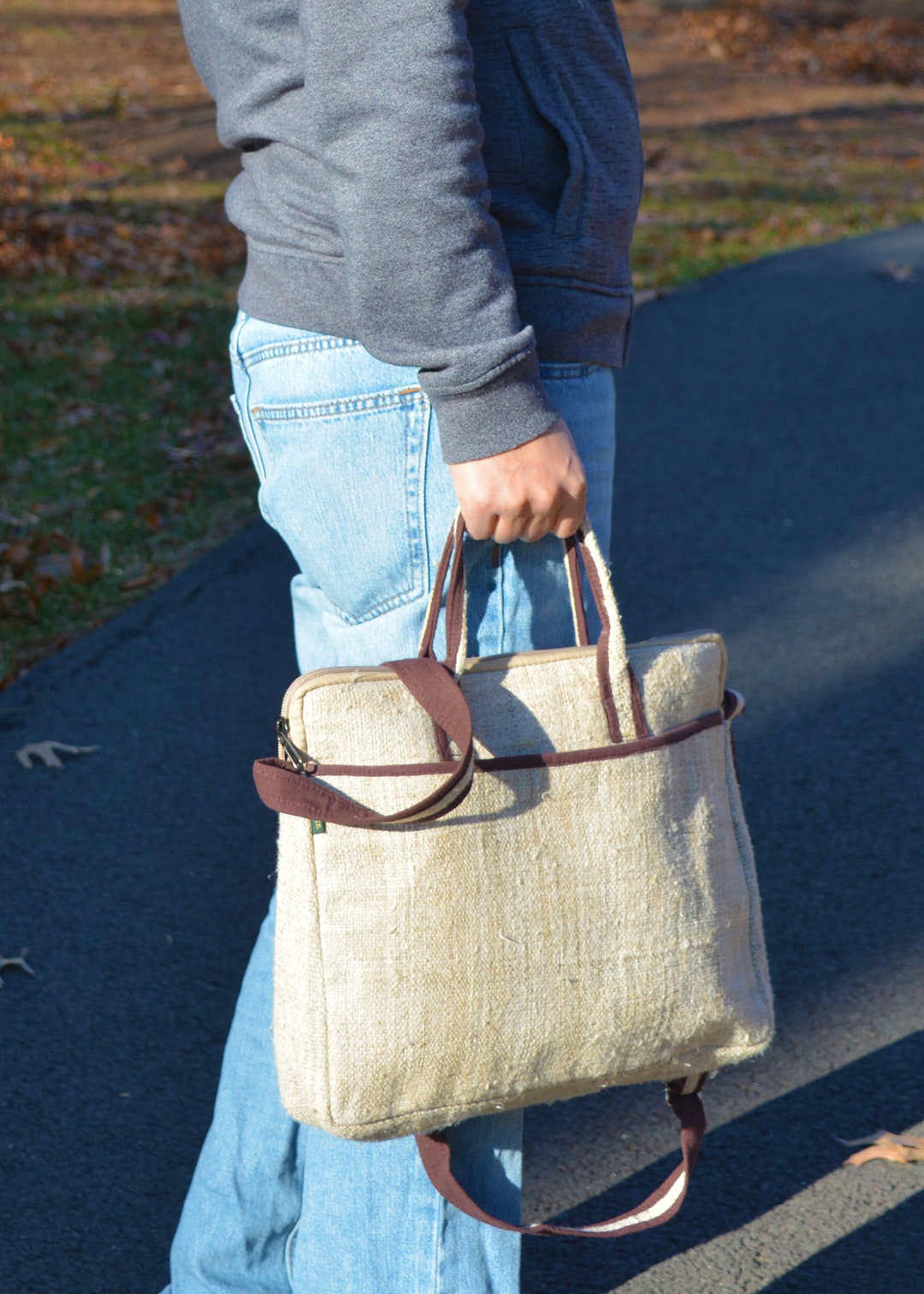 Himalayan 100% Hemp Bag, Unisex Hemp Laptop, Messenger Backpack - Etsy