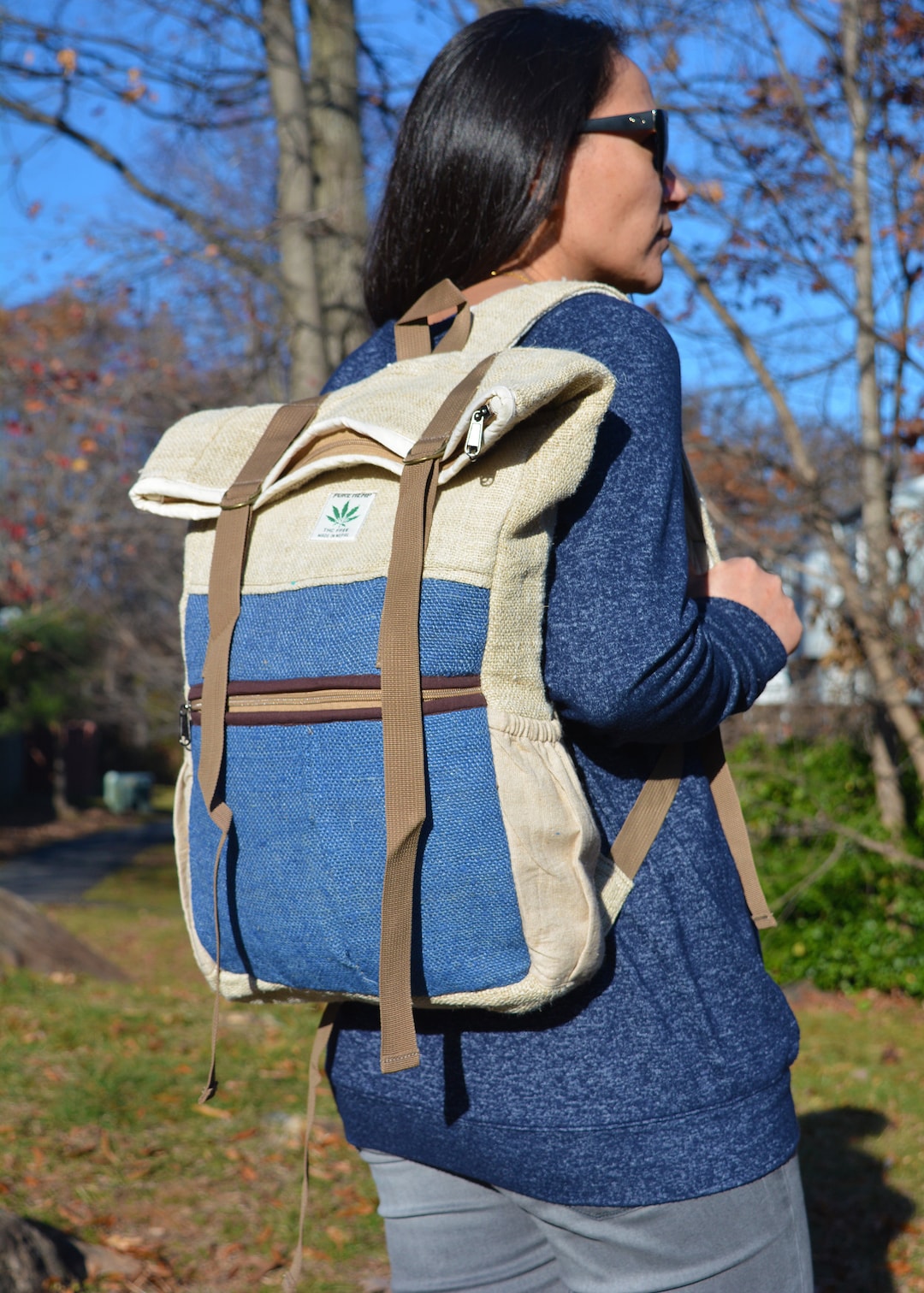 Himalayan 100% Hemp Rucksack Bag, Hemp Backpack - Etsy