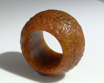 Chinese Jade Thumb Ring - Etsy