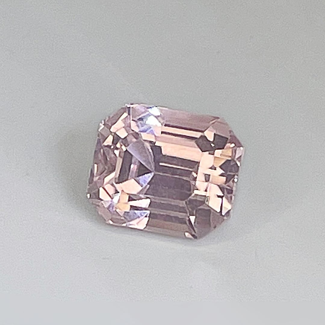 Pastel Pink Kunzite Spodumene Emerald Cut Slightly Violet Pink Kunzite ...