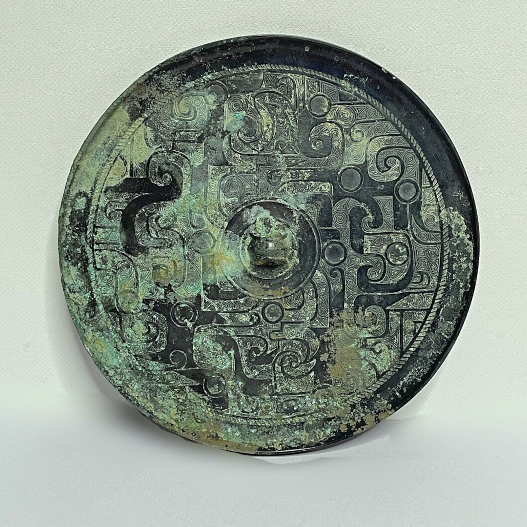 Warring States Bronze Mirror W. Report Zhou Dynasty Artifacts Ancient ...