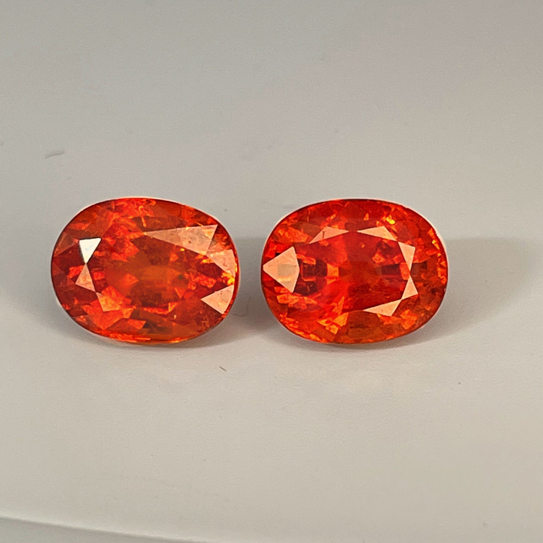 Pair Fanta Garnets Mandarin Garnet Spessartite Untreated Pair ...