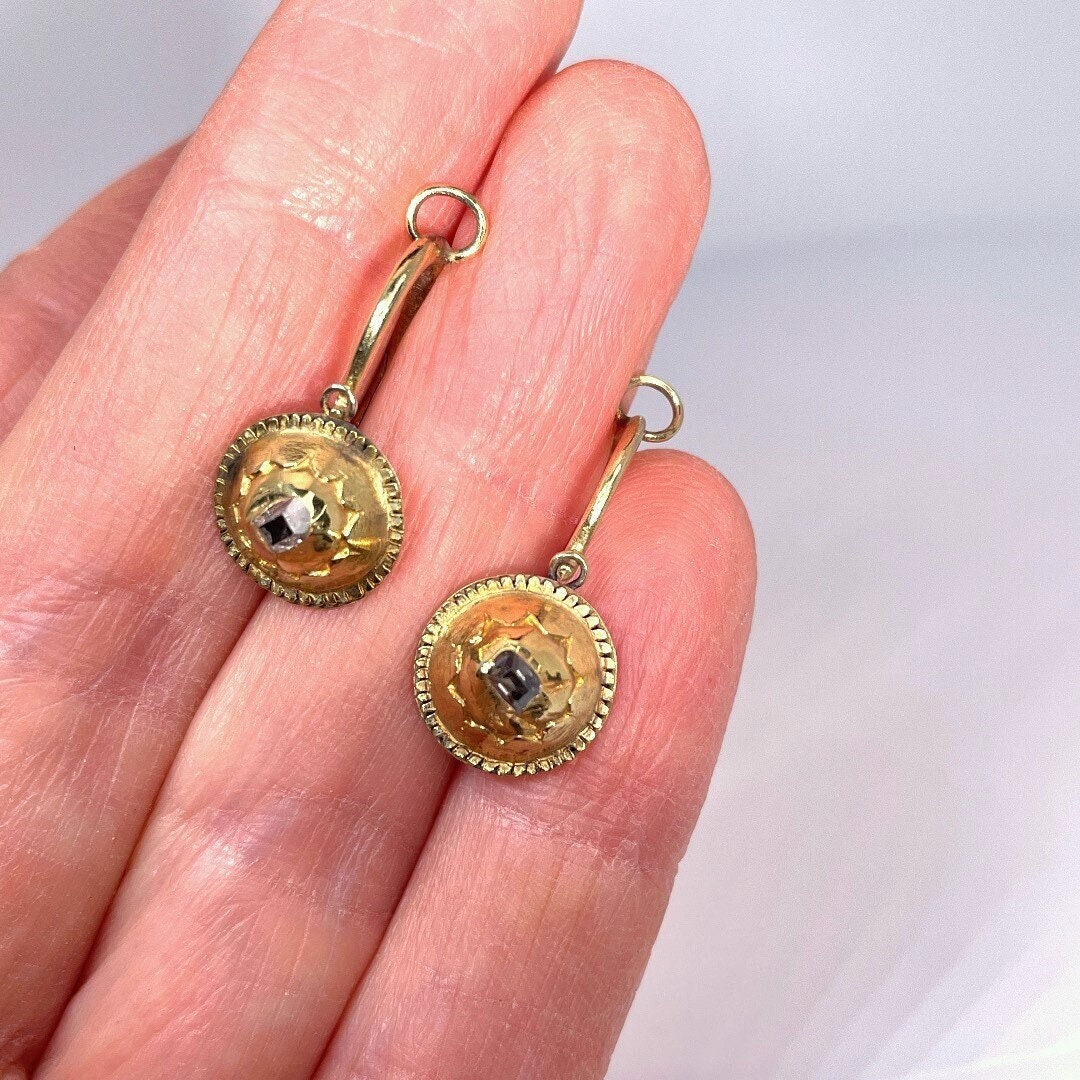 Antique Renaissance Diamond Gold Earrings Renaissance Jewelry Pre ...
