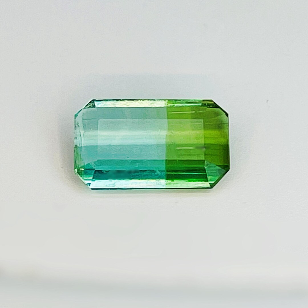 Bicolor Green Blue Tourmaline W. Gem Report Bi Color Loose Tourmaline ...