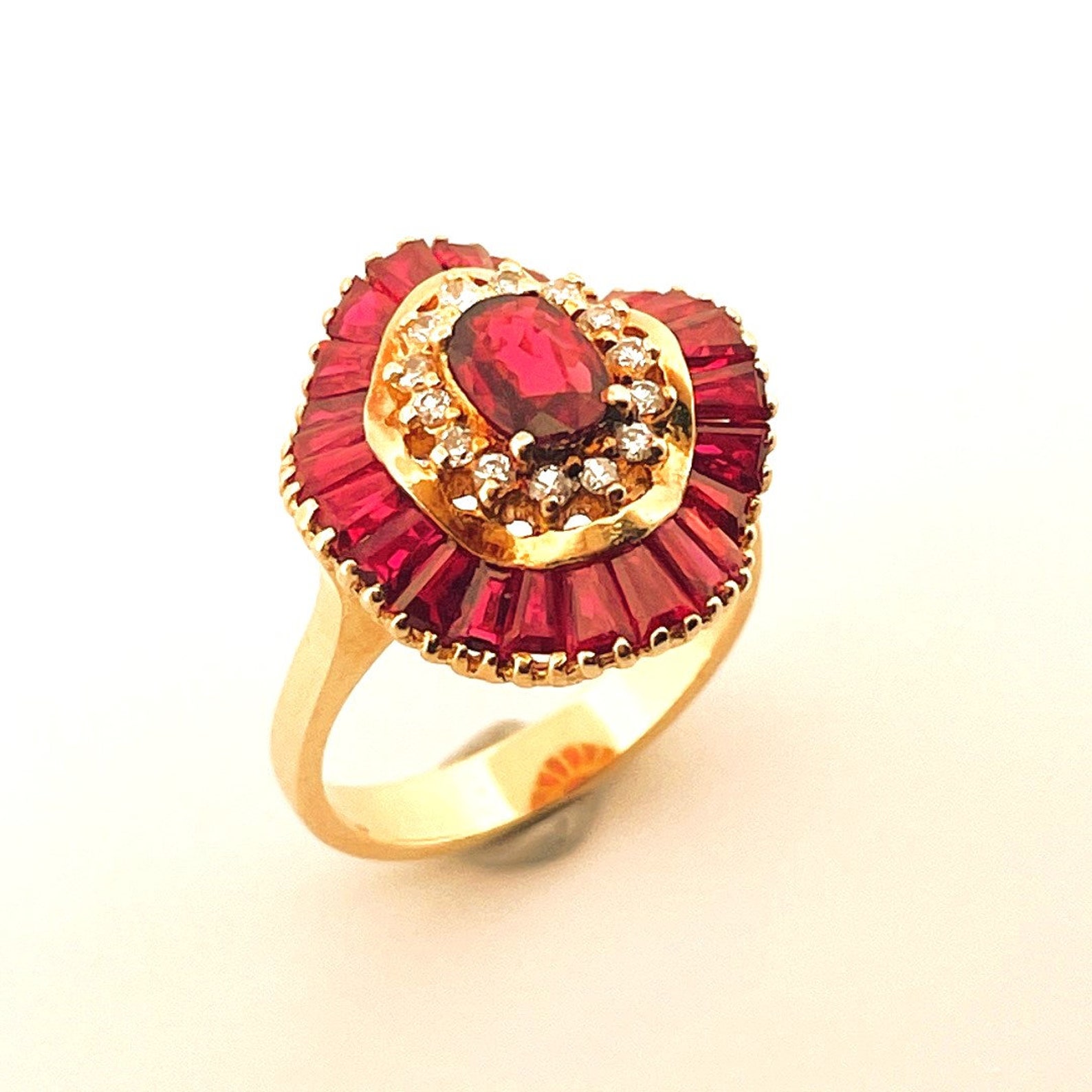VIVID RED RUBY Ring Natural Ruby Ring Ruby Ballerina Ring Ruby - Etsy