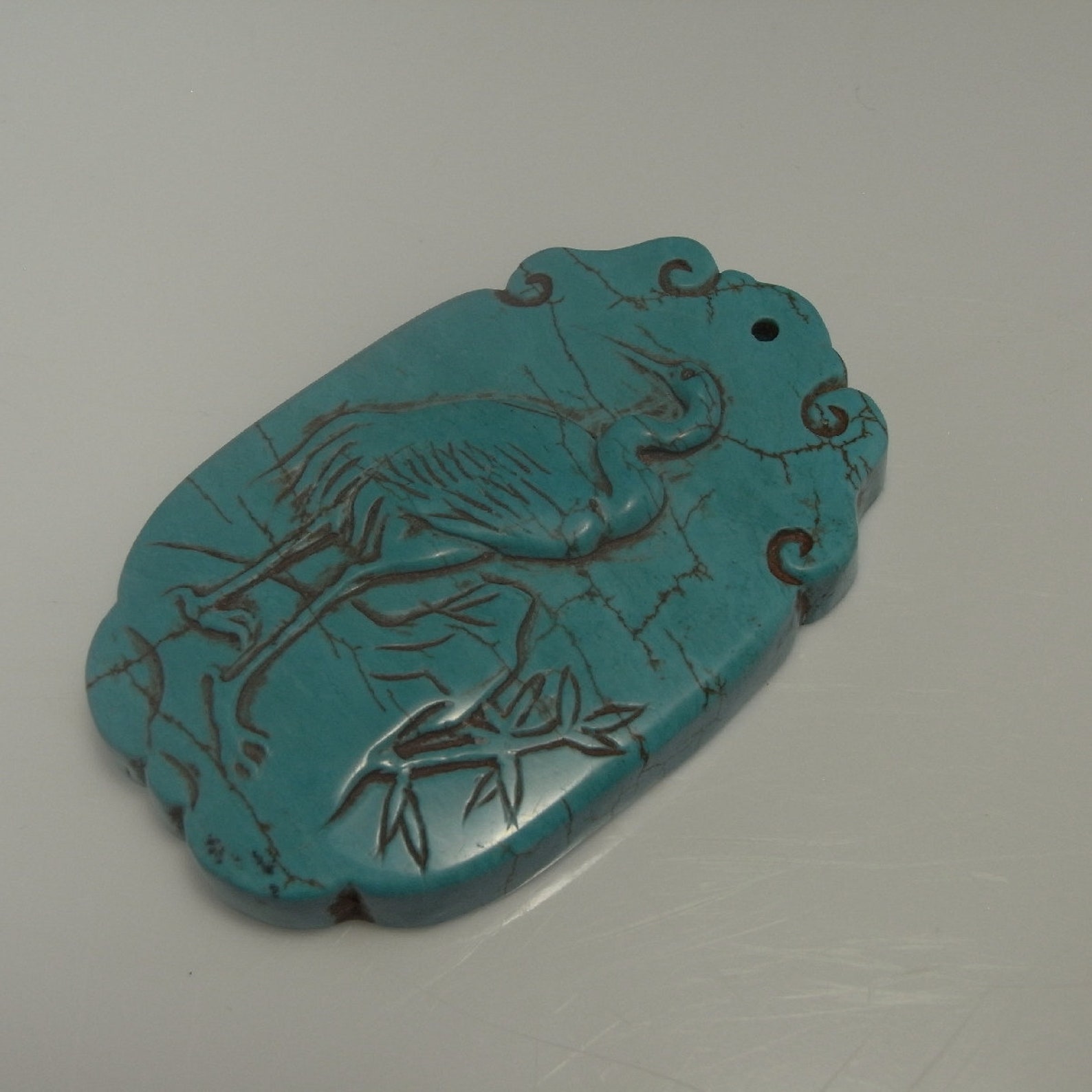 Chinese Antique Turquoise Pendant Turquoise Carved Cameo | Etsy