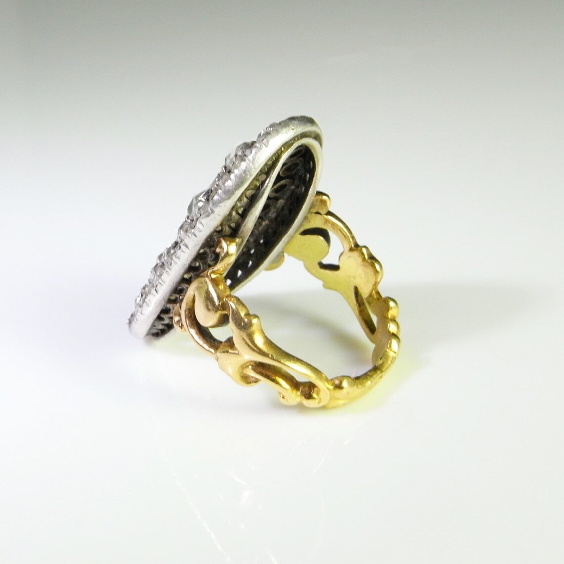 Georgian Ring Georgian Diamond Ring Georgian Jewelry Oval - Etsy