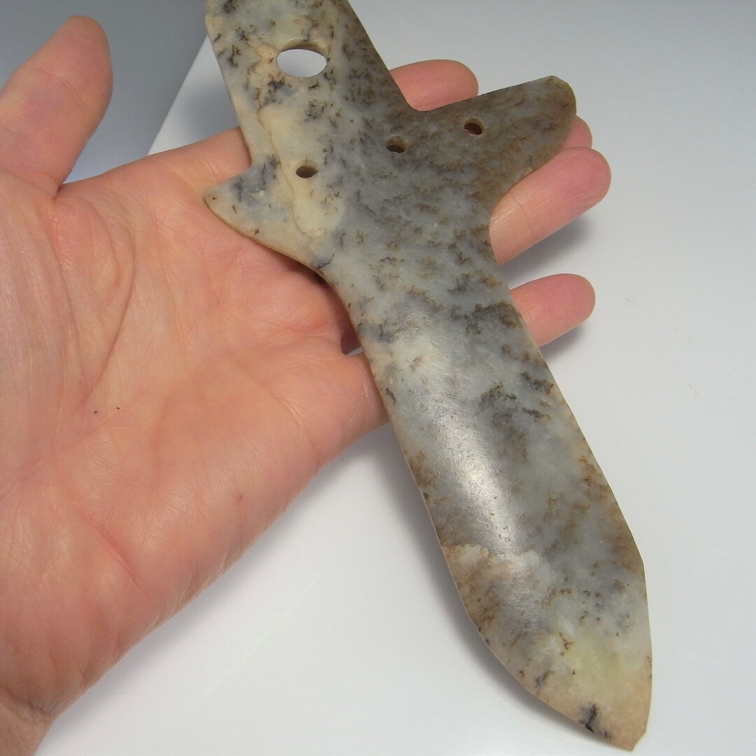 Neolithic Jade Blade Jade Knife Stone Age Jade Blade Chinese Jade ...
