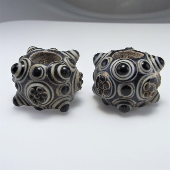 475bc 221bc Warring States Dragonfly Eye Beads Pair A Gem