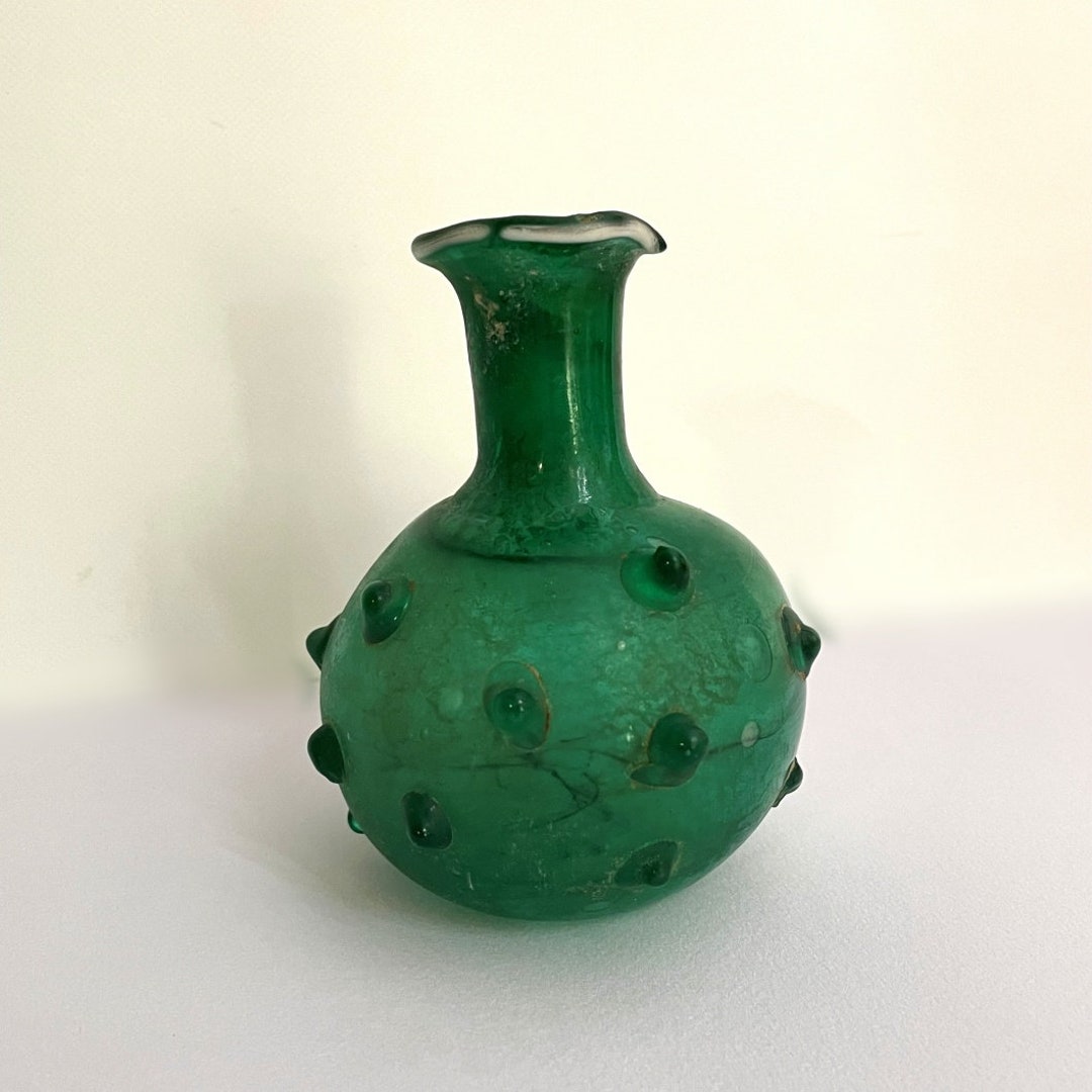 Ancient Roman Green Glass Vessel W. Report Ancient Roman Glass ...