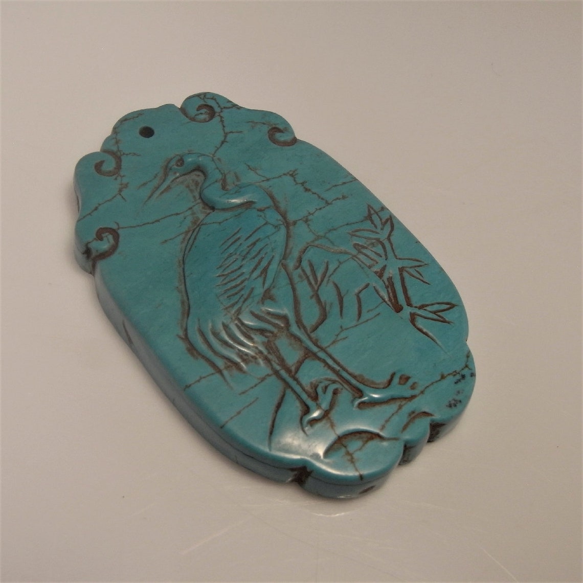 Chinese Antique Turquoise Pendant Turquoise Carved Cameo | Etsy