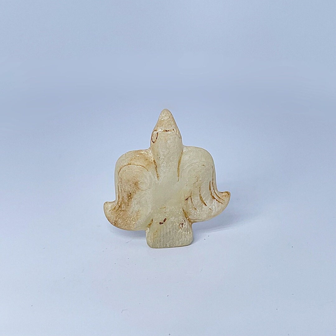 Western Zhou Jade Bird Pendant W. Report Ancient Chinese White Jade ...