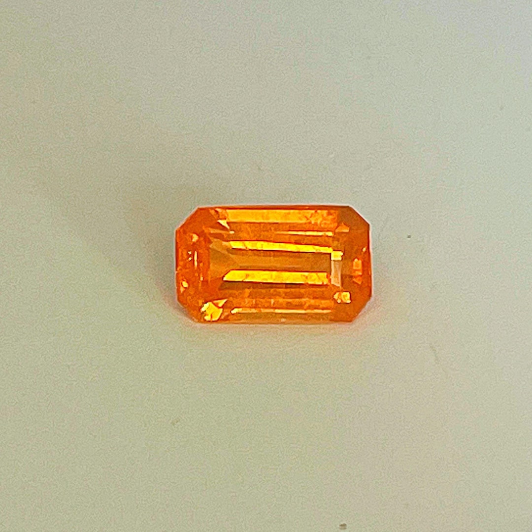 Fanta Garnet Emerald Cut Bright Neon Orange Garnet Mandarin Garnet ...