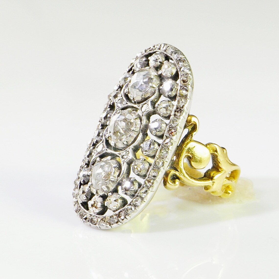 Georgian Ring Georgian Diamond Ring Georgian Jewelry Oval - Etsy