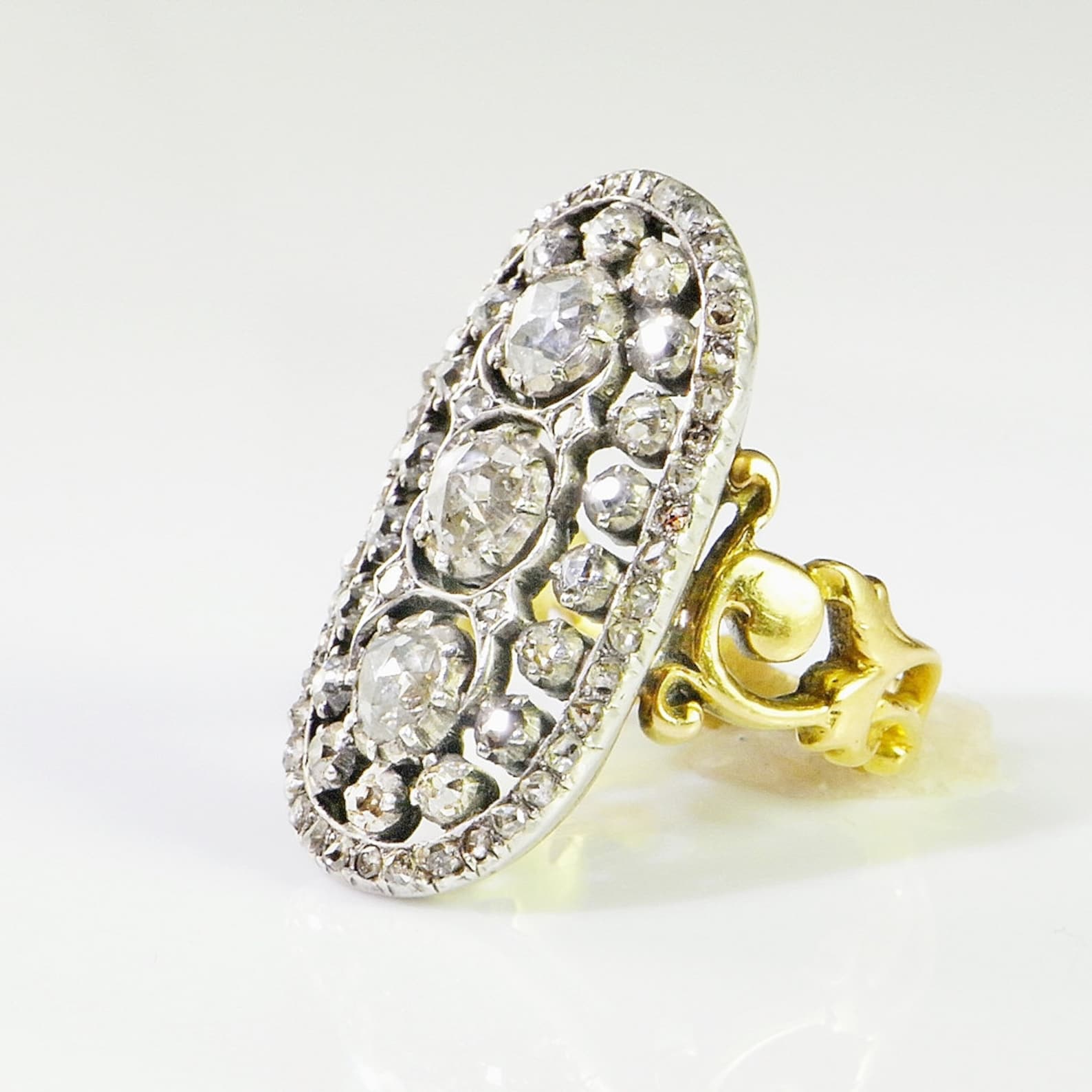 Georgian Ring Georgian Diamond Ring Georgian Jewelry Oval - Etsy