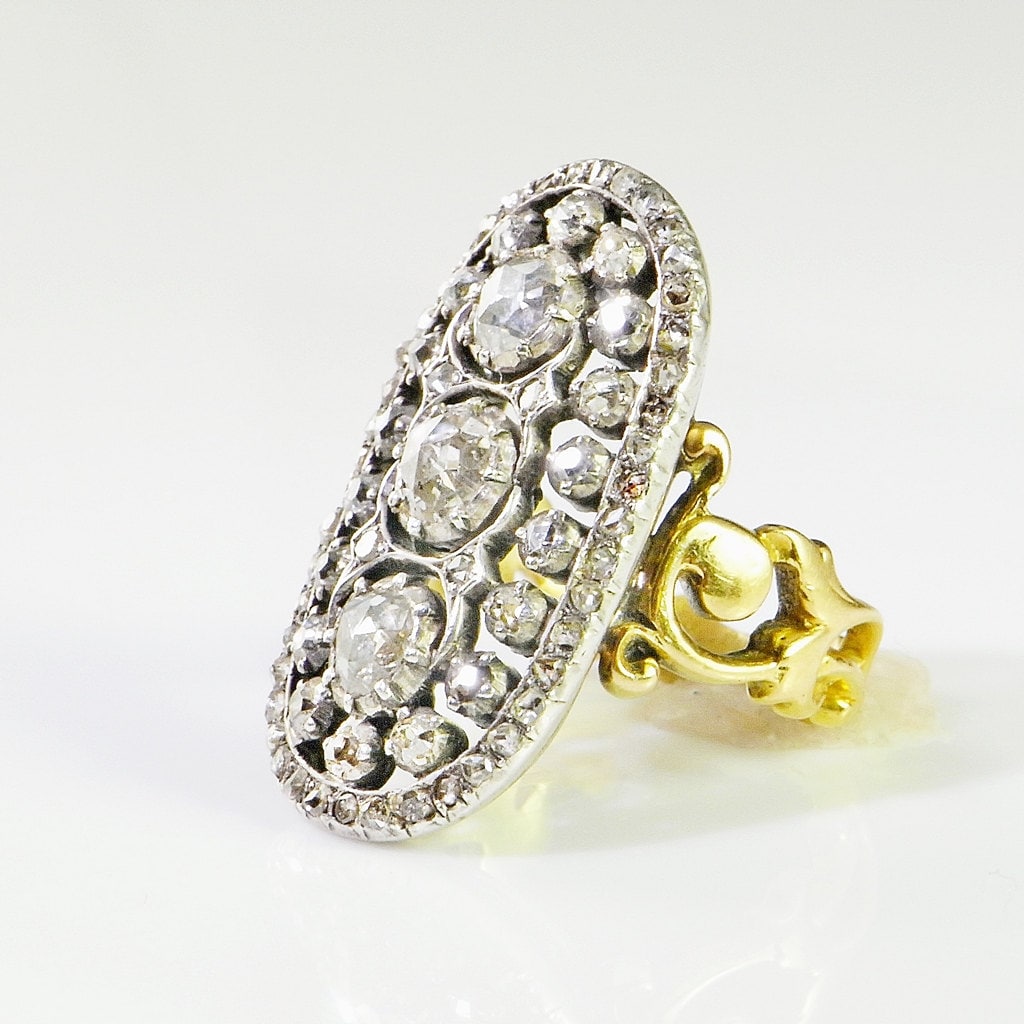 Georgian Ring Georgian Diamond Ring Georgian Jewelry Oval Diamond Ring ...