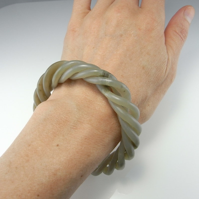 Celadon Nephrite Jade Bangle Bracelet Natural Jade Jewelry | Etsy