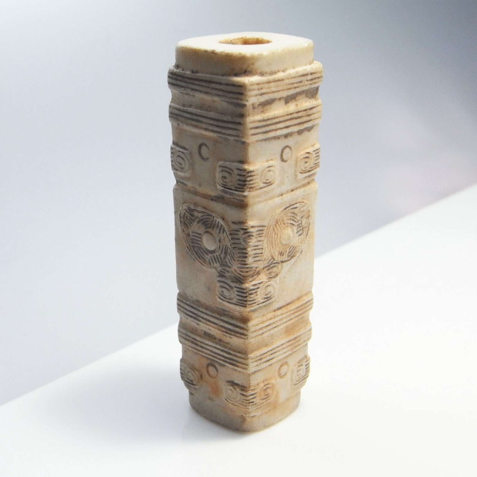 NEOLITHIC CONG HARDSTONE Pendant Liangzhu Culture Stone Age | Etsy