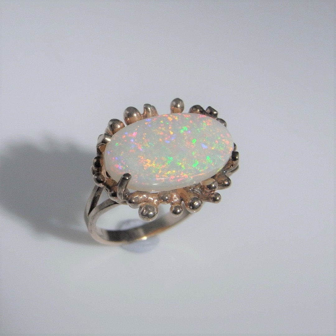 Natural Australian Opal Ring Gold Ring One of a Kind Opal Ring - Etsy