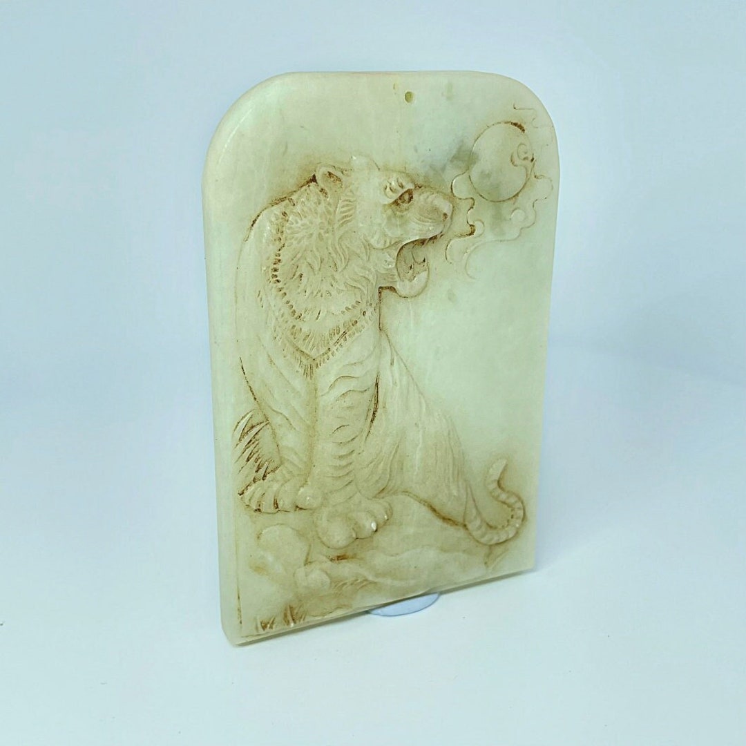 Qing Dynasty Jade Tiger Pendant W. Report Antique Chinese Jade Pendant ...