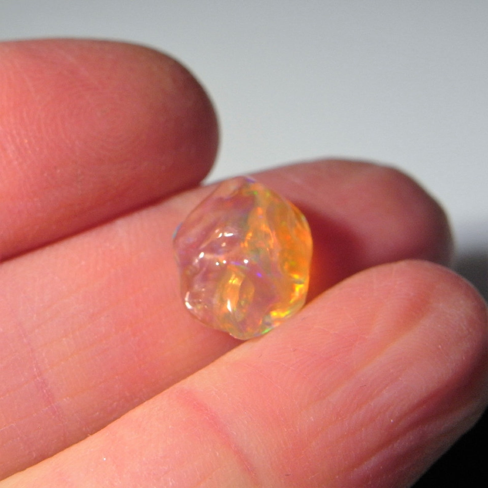Fire Opal Cab Mexican Opal Precious Fire Opal Fiery Rainbow - Etsy