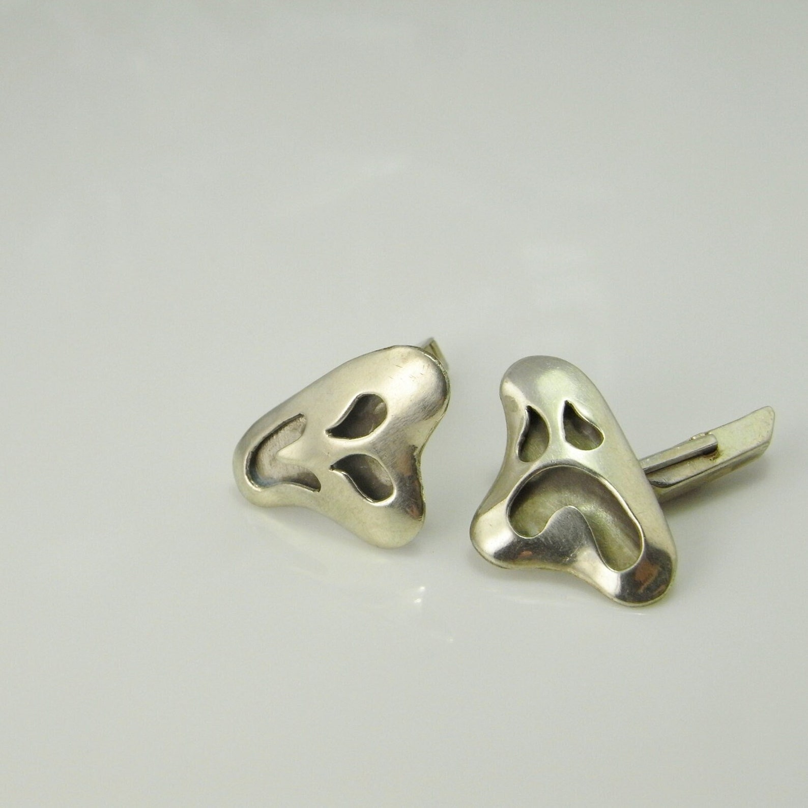 Comedy Tragedy Mask Ghost Phantom Sterling 925 Silver Cuff - Etsy