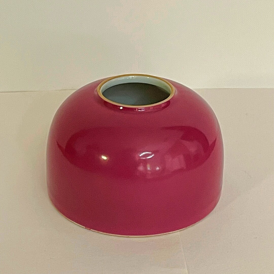 Antique Yongzheng Ruby Glazed Water Pot Antique Chinese Ruby Water Pot ...