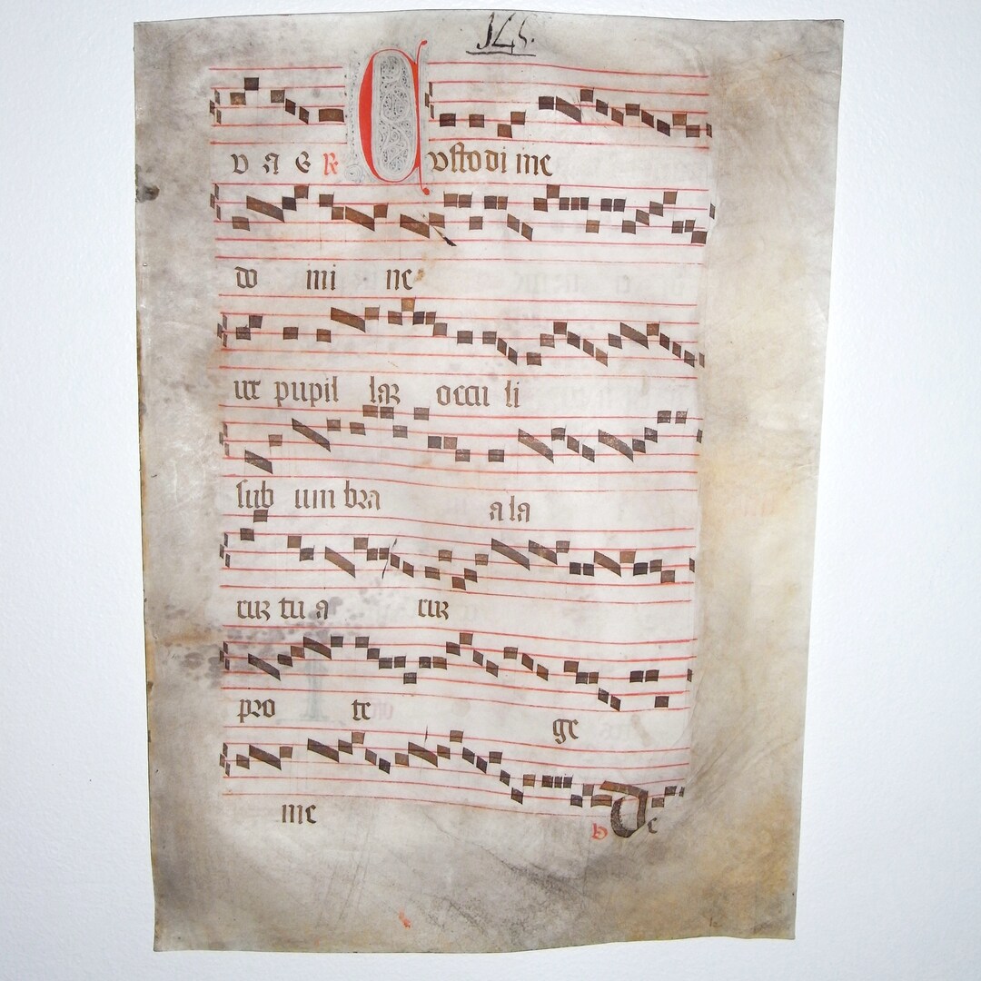 Medieval Vellum Antiphonarium Page W. Report Medieval Illuminated ...
