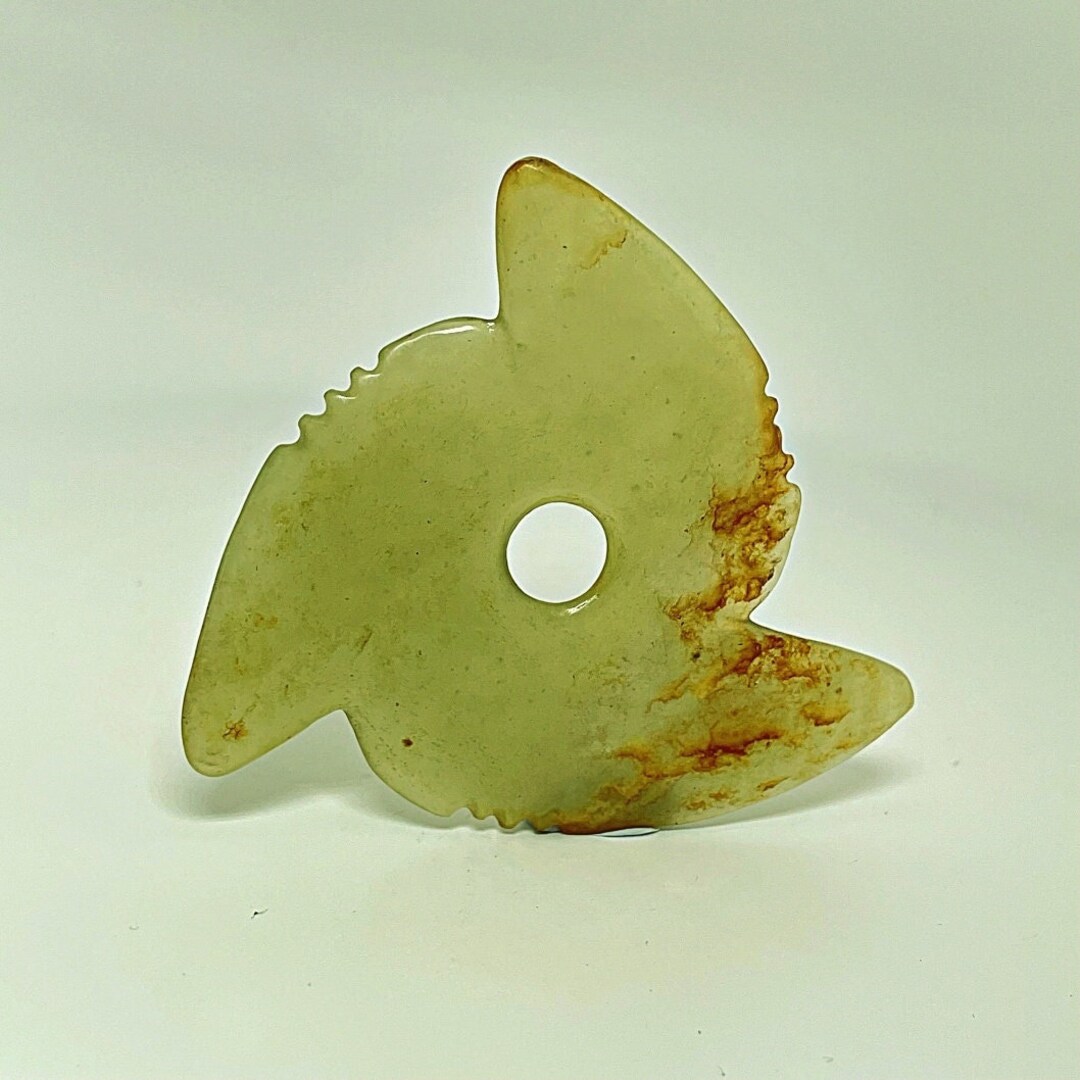 Neolithic Jade Notched Disc Yabi Xuanji Neolithic Jade Amulet Neolithic ...