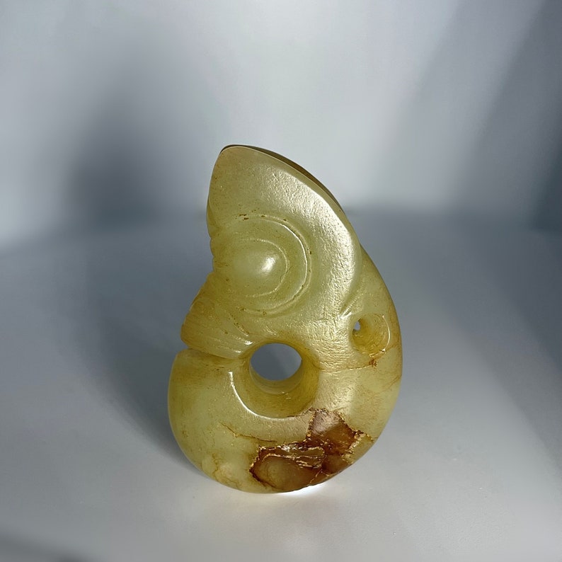 Neolithic Hongshan Jade Dragon Pendant W. Authenticity Report Ancient ...