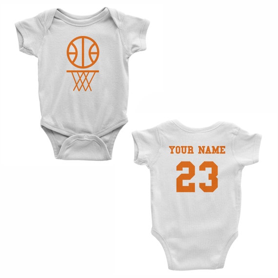Basketball Custom One Piece Bodysuit for Baby Personalized | Etsy