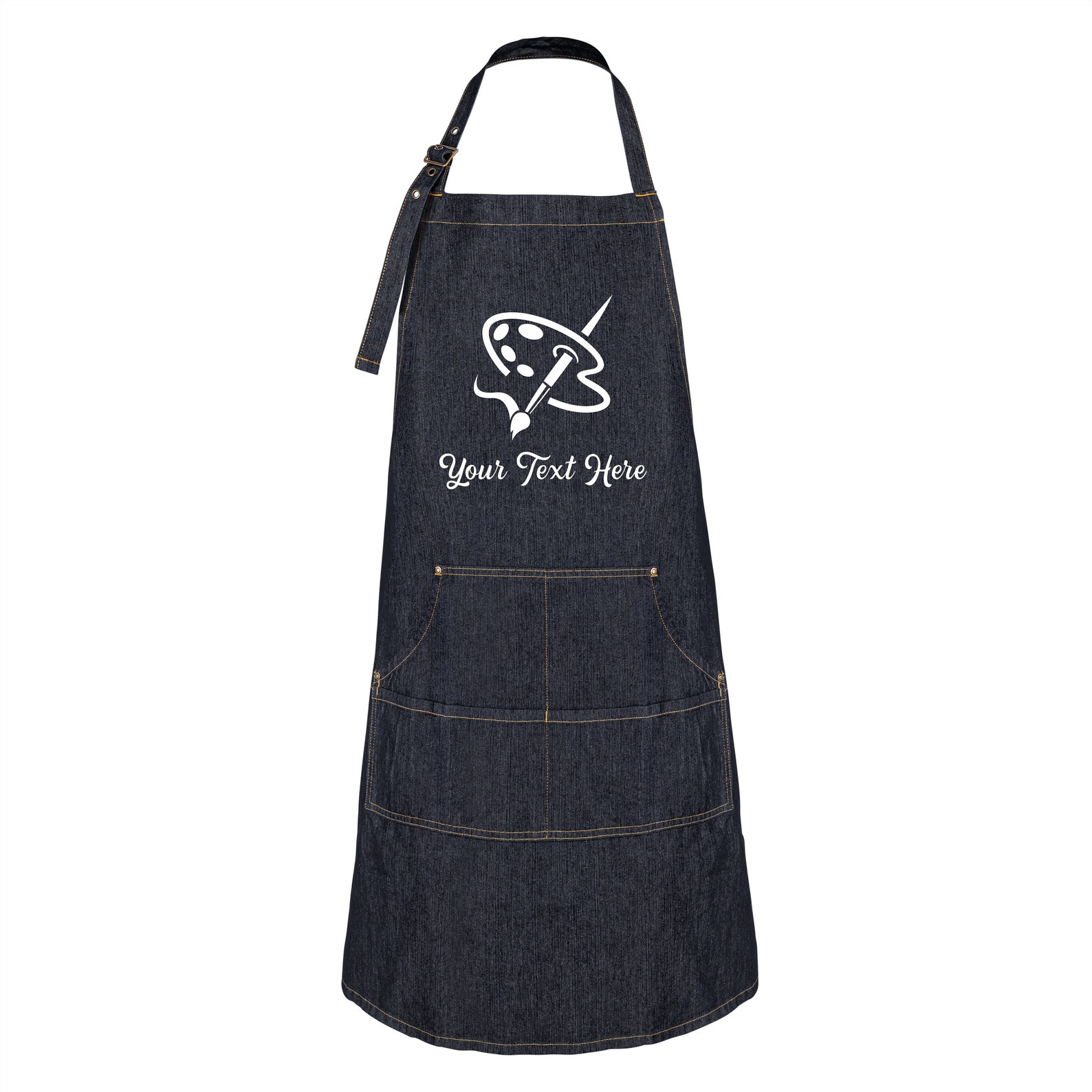 Personalized Aprons for Men & Women — Custom Denim Painters Apron With ...
