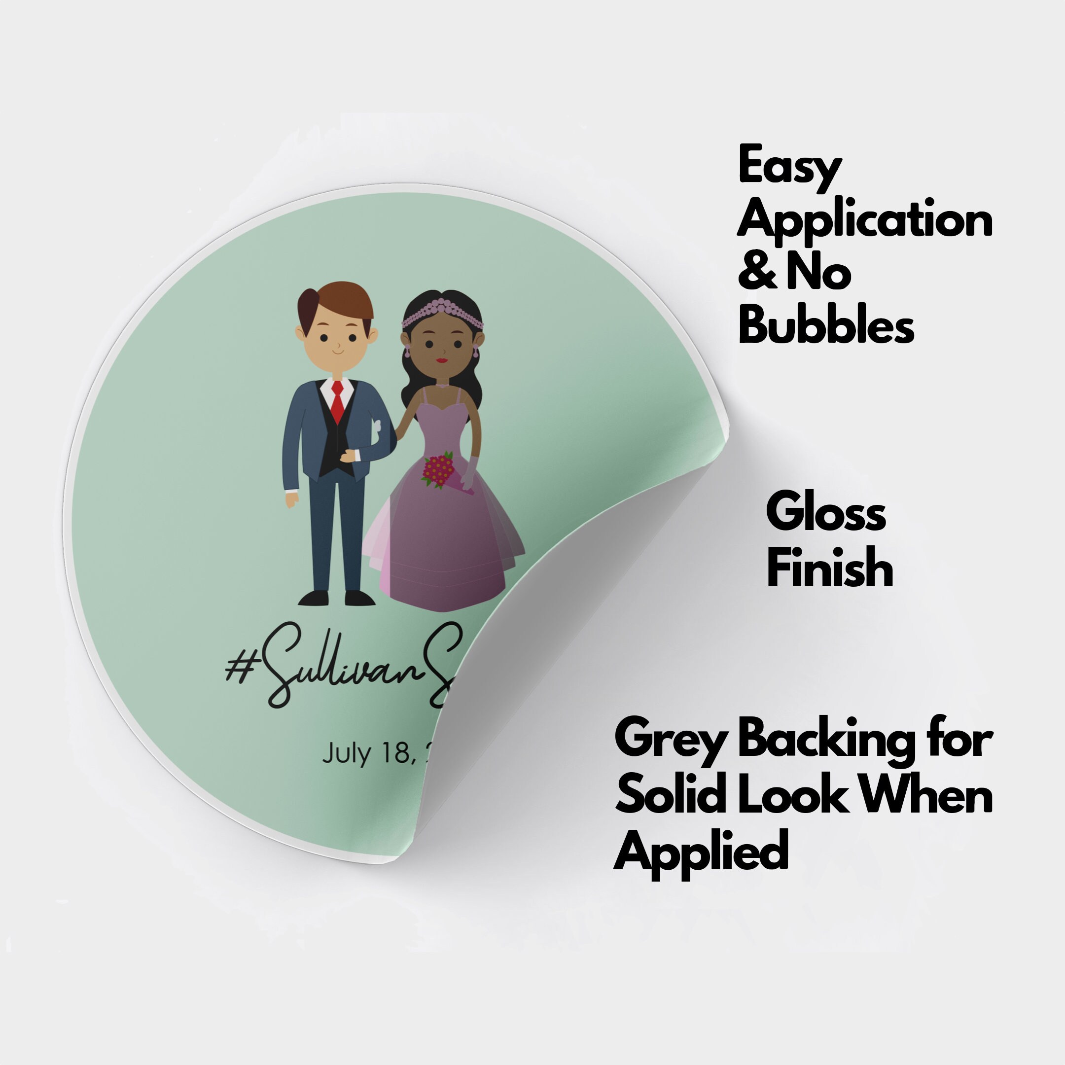 Stickers Para Matrimonio Decoración de Boda Personalizada - Etsy España