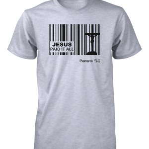 Aprojes Jesus Paid Price Barcode God Christian T-Shirt for Men | Etsy