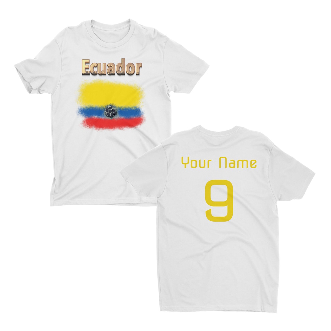 Ecuador Soccer Shirt Custom Personalized Name and Number on Back ...