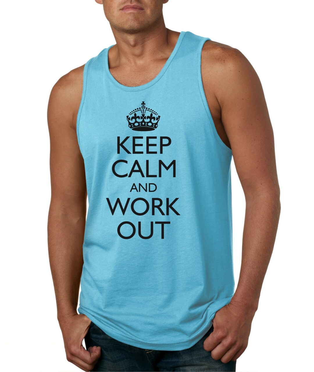 Keep Calm and Work Out Tank Top Funny Gym Fitness Tanks - Etsy