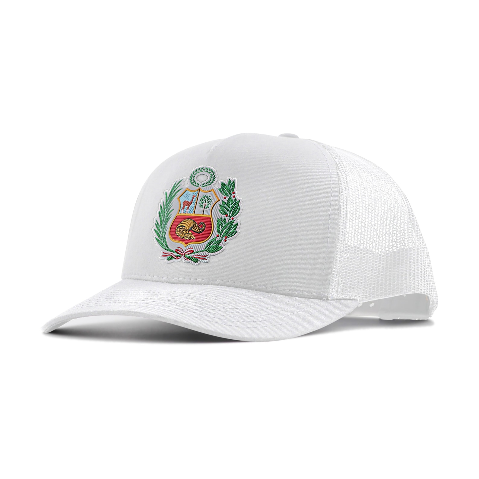 Peru Escudo Hat Trucker Mesh Snapback Cap Adjustable Gorras De Peru ...
