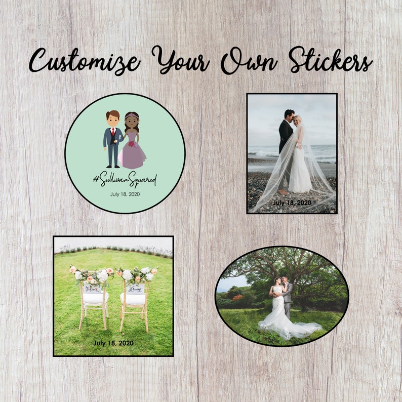 Wedding Stickers 50 Pack Custom Personalized Wedding Decor - Etsy