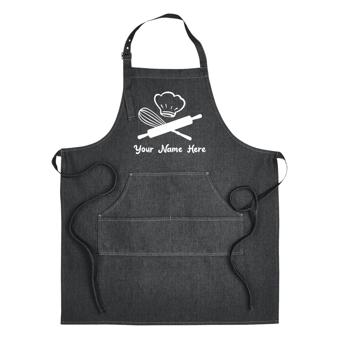 Baking Aprons for Women & Men Custom Denim Cooking Apron | Etsy