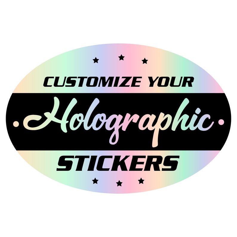 Custom Holographic Stickers Personalized Custom Decals for - Etsy