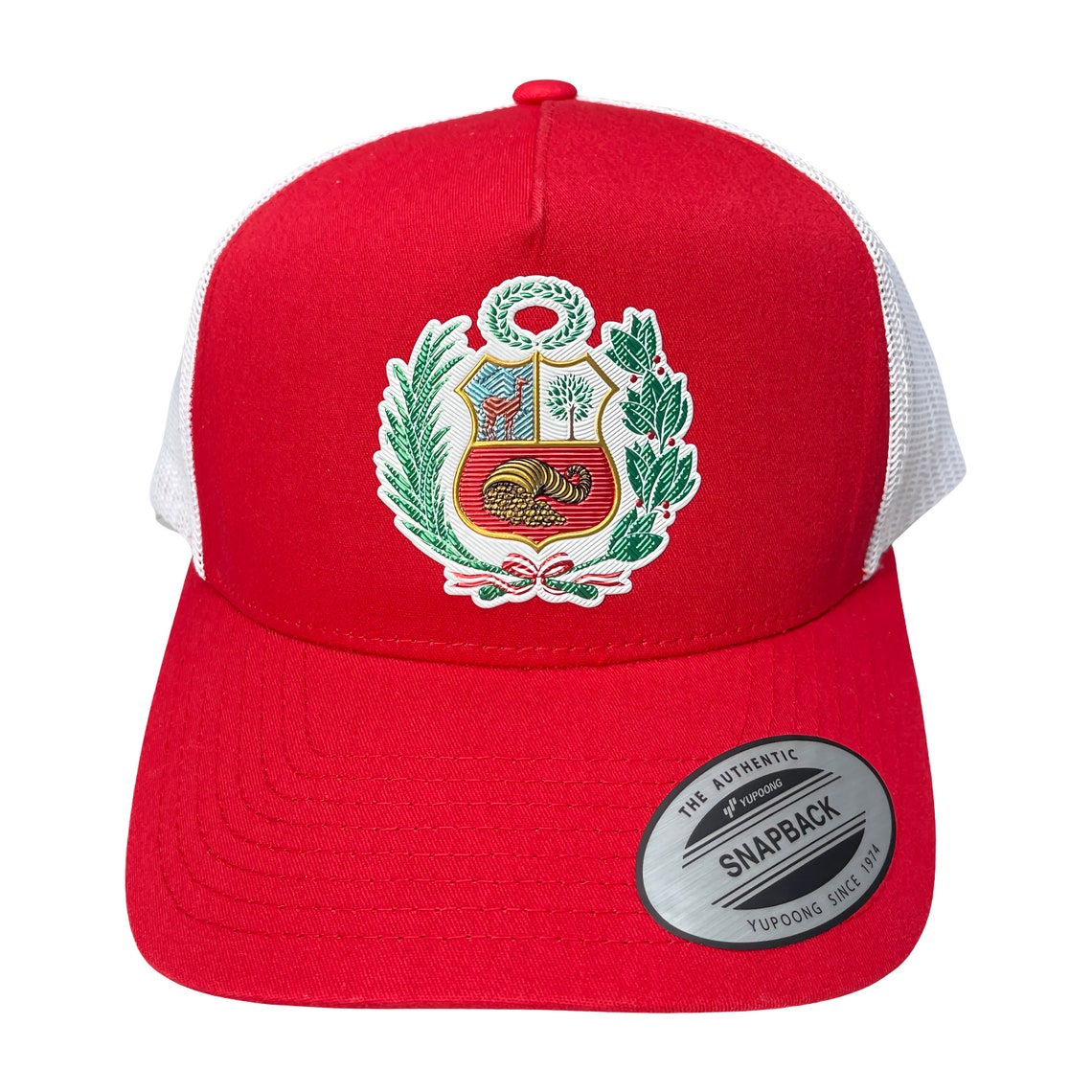 Peru Escudo Hat Trucker Mesh Snapback Cap Adjustable - Etsy