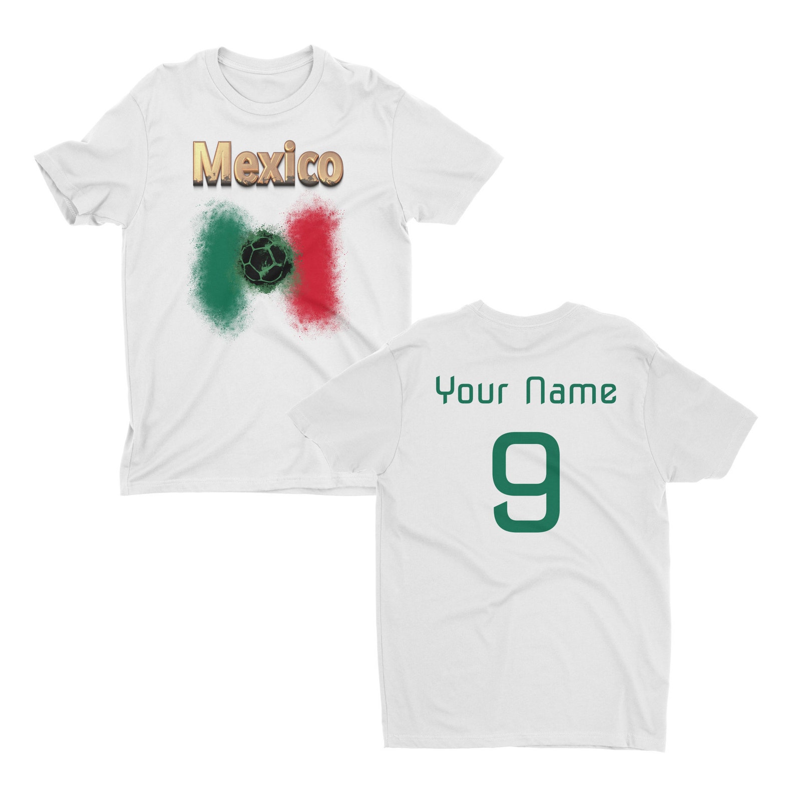 Mexico Soccer Shirt Custom Personalized Name and Number on - Etsy