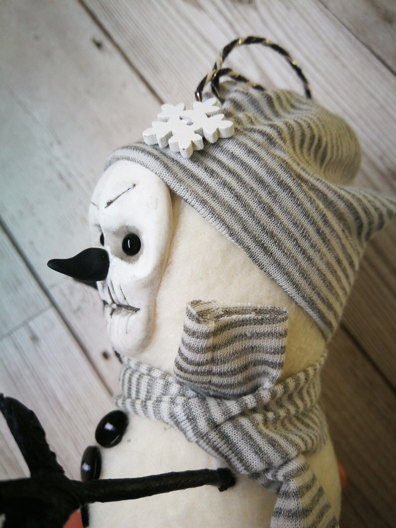 Handmade Creepy Gothic Christmas Ornament Twisted Snowman | Etsy