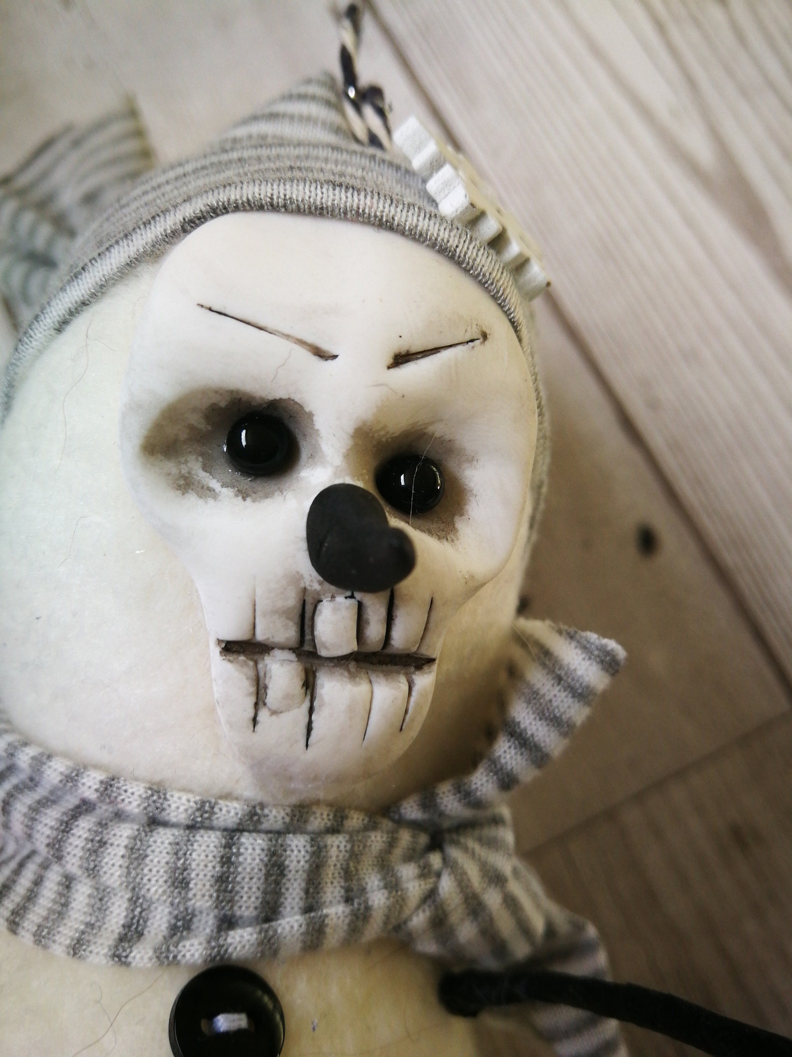 Handmade Creepy Gothic Christmas Ornament Twisted Snowman | Etsy